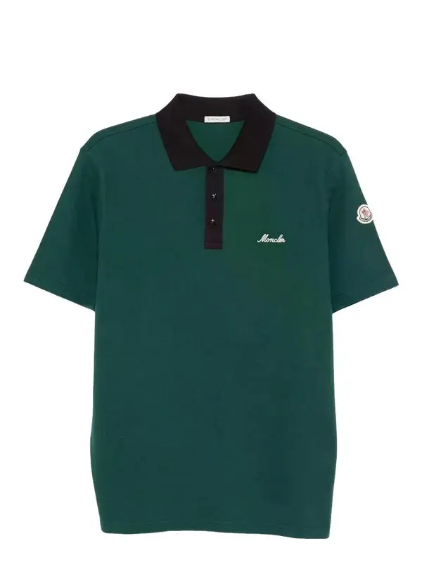 Moncler Logo-embroidered Polo Shirt - Green