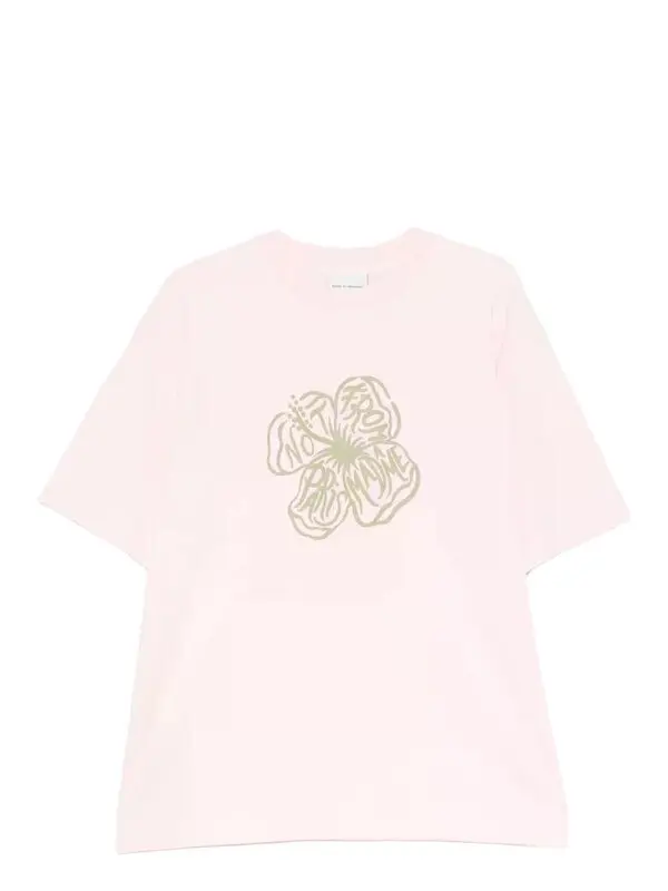Drole De Monsieur Floral-print T-shirt - Pink