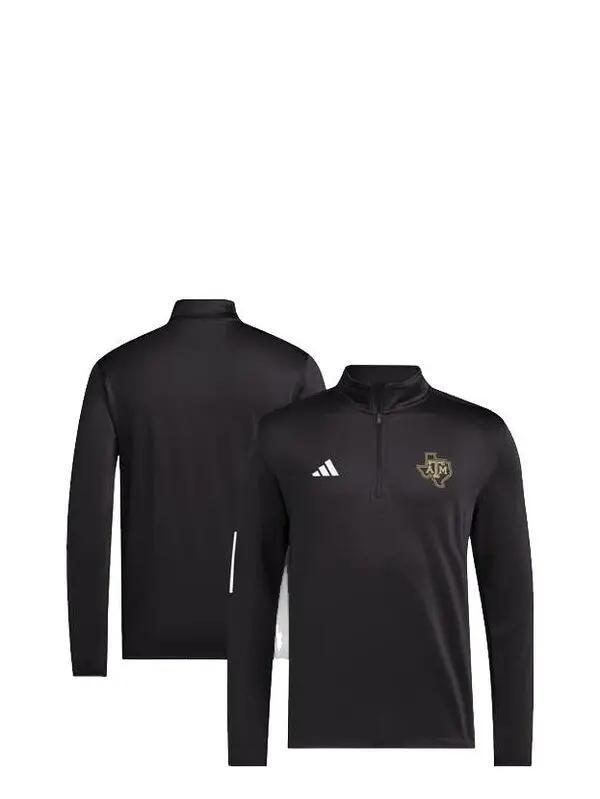 Adidas Texas A&m Aggies Half-zip Golf Jacket - Black