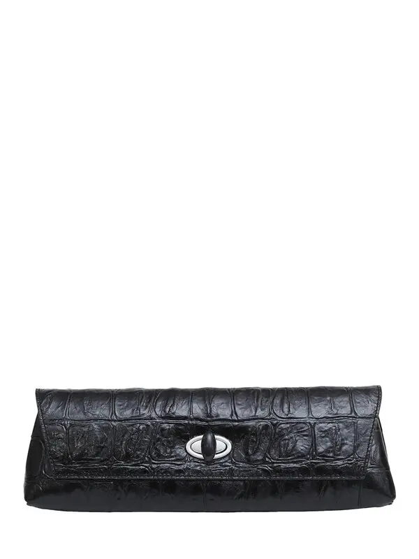 Christopher Esber Turnlock Eel Shoulder Bag - Black