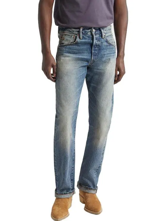 Double Rl Slim Fit Selvedge Bootcut Jeans - Brairfield Wash