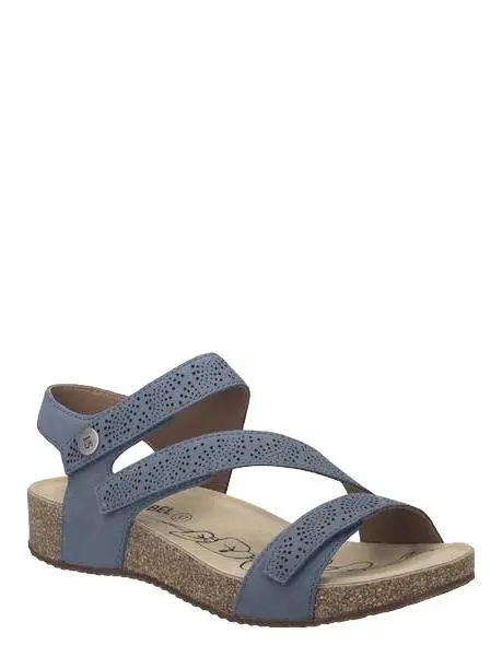 Josef Seibel Tonga 78 Ankle Strap Platform Wedge Sandal - Indigo