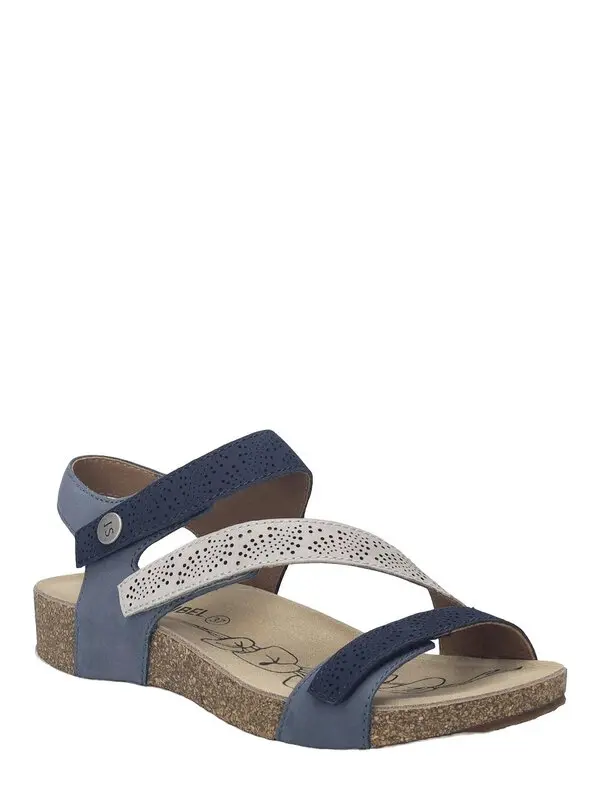 Josef Seibel Tonga 73 Ankle Strap Wedge Sandals - Indigo Multi