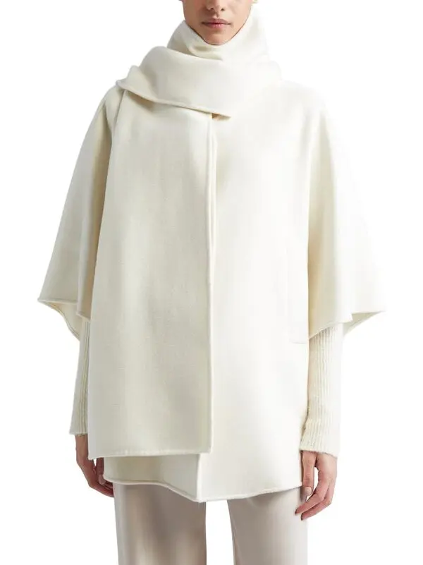 Max Mara Blasone Cashmere Cape - White