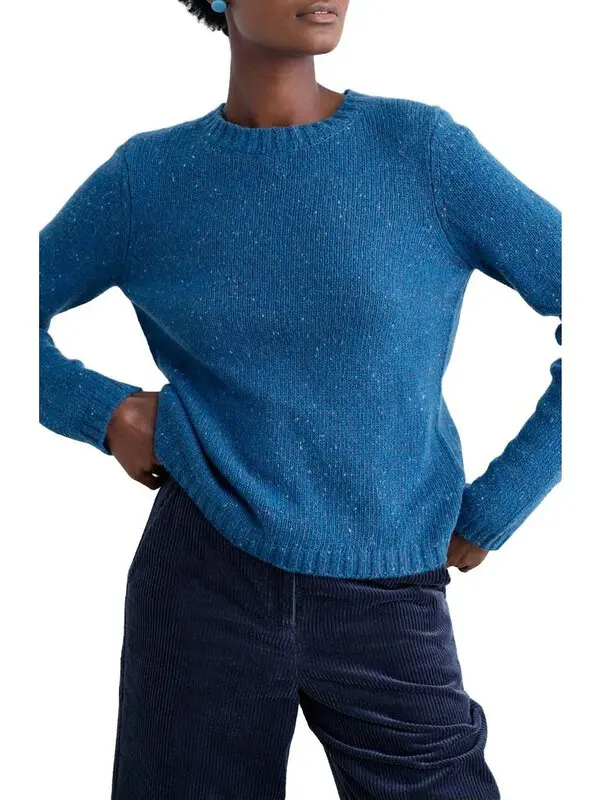 SEASALT CORNWALL Dawson Pick Merino Wool Blend Sweater - Jetty