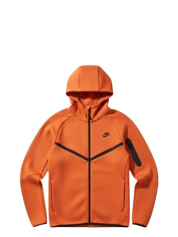 Nike Tech Fleece Windrunner Full Zip Hoodie - Vintage Coral/black