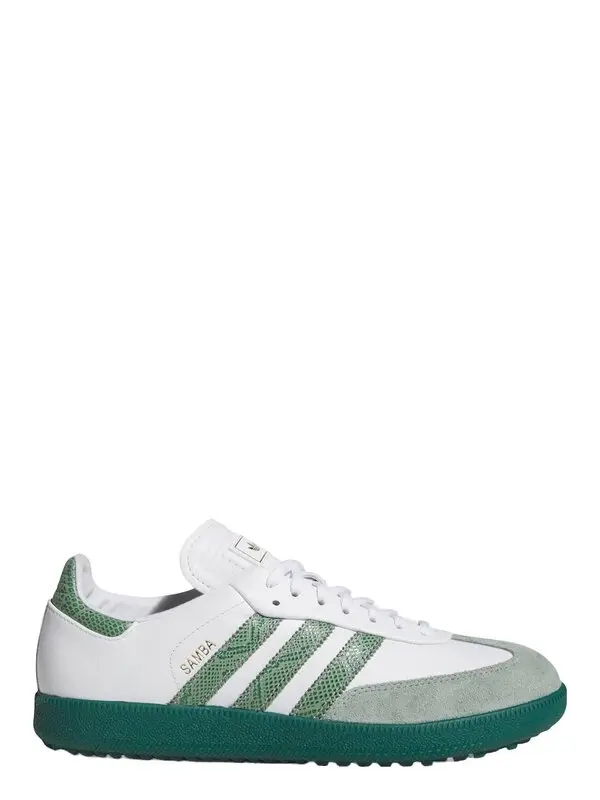 Adidas Samba Spikeless Golf Shoes - Cloud White/collegiate Green/silver Green