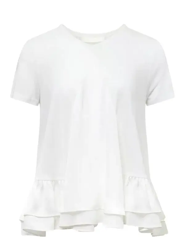 CLUB21 Kayla Ruffled T-shirt - White