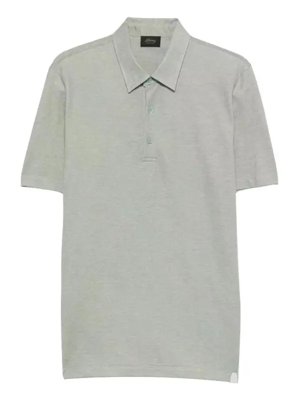 Brioni Button Polo Shirt - Green