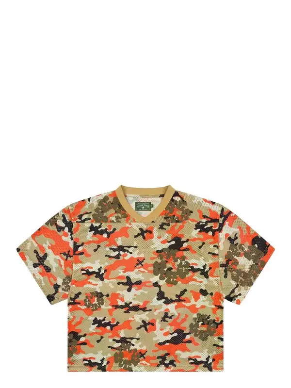 DENIM TEARS Camouflage Wreath Mesh T-shirt - Brown