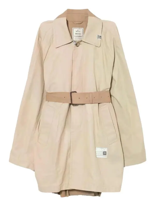 Mihara Yasuhiro Belted Trench Coat - Neutrals