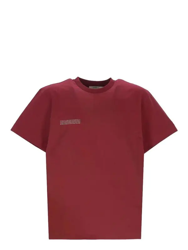 PANGAIA 365 Crew-neck Text-print T-shirt - Red