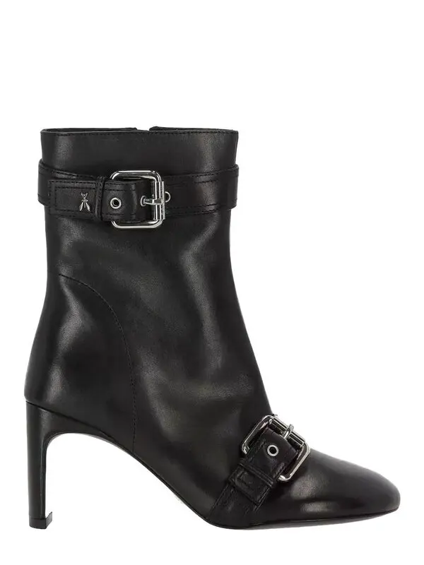 Patrizia Pepe Buckle Strap Boots - Black
