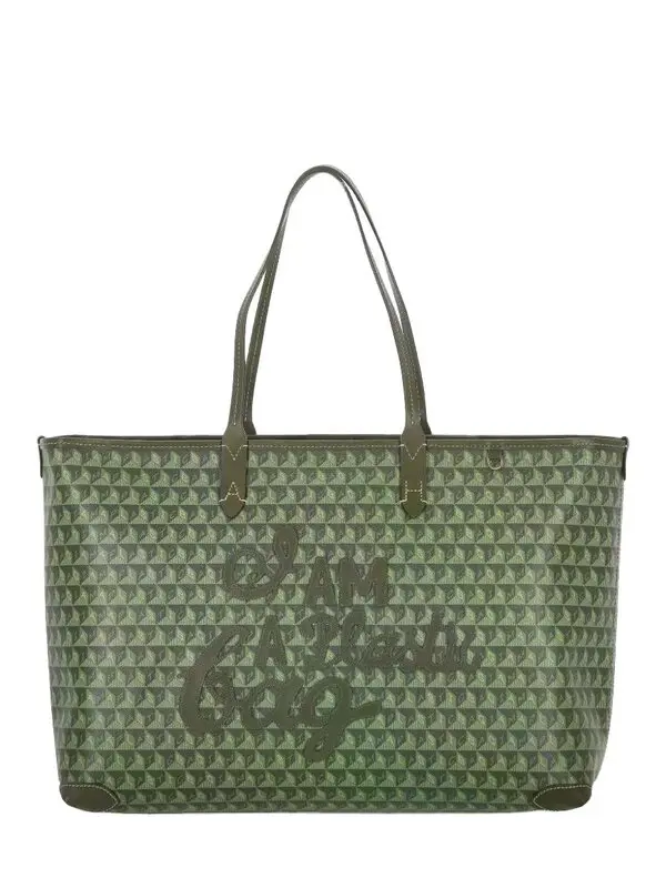 ANYA HINDMARCH Geometric-pattern Tote Bag - Green
