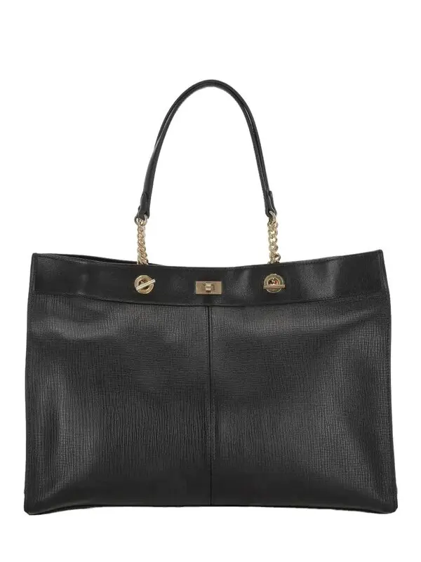 ANYA HINDMARCH Top-handle Leather Tote Bag - Black