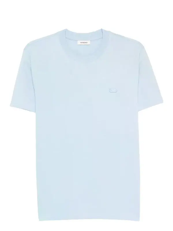 Sandro Logo-patch T-shirt - Blue