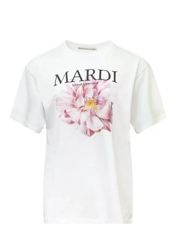 MARDI MERCREDI LES PETITES Floral Print T-shirt - White