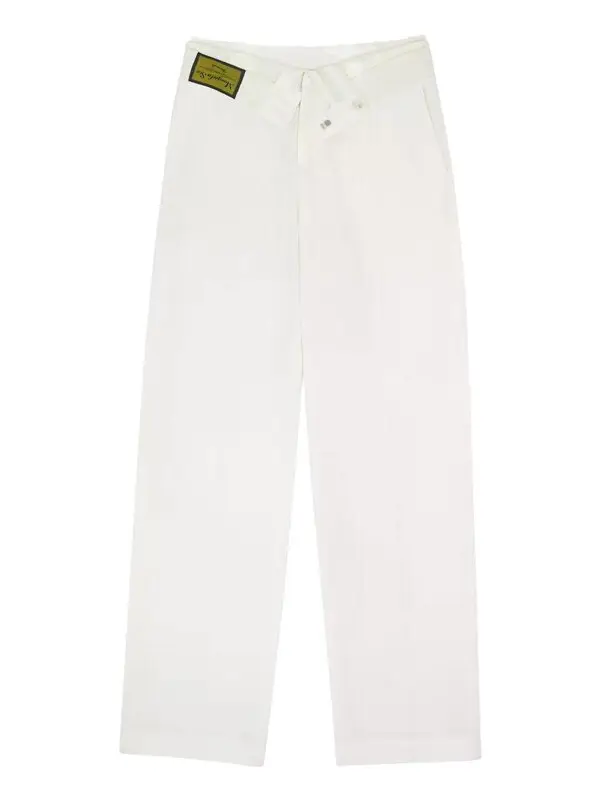 MAISON MARGIELA Asymmetric Fastening Tailored Trousers - White