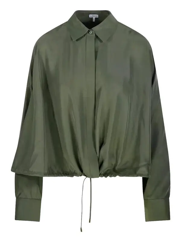 Loewe Drawstring-hem Shirt - Green
