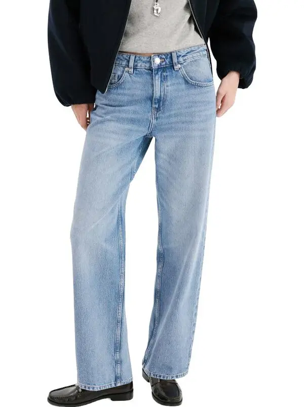 Mango River Straight Leg Nonstretch Jeans - Medium Blue