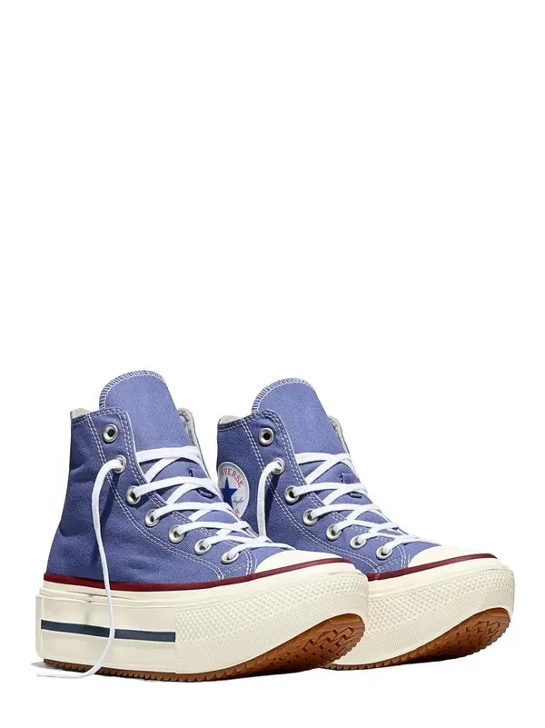CONVERSE Gender Inclusive Chuck Taylor All Star Lift Double Stack High Top Platform Sneakers - Indigo Storm/egret/garnet