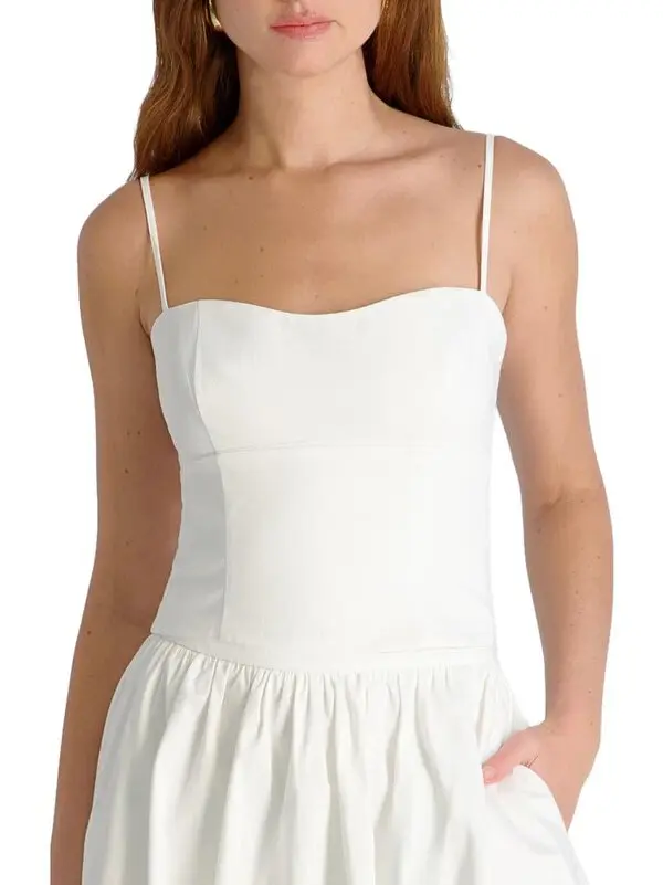 French Connection Stretch Cotton Sateen Camisole - 10-summer White
