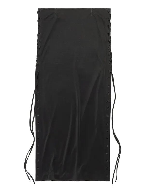 Balenciaga Lace-up Maxi Skirt - Black