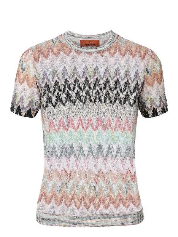 Missoni Zigzag Lamé T-shirt - Multicoloured