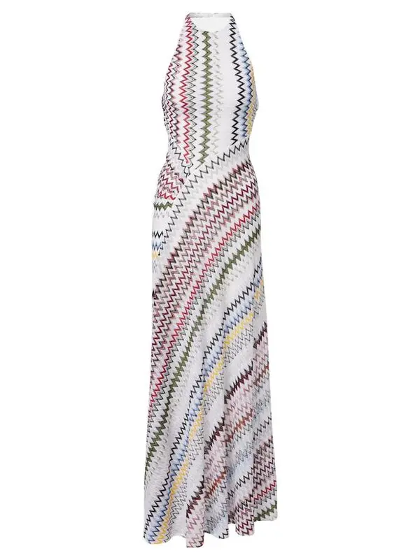 Missoni Zigzag Knitted Maxi Dress - Multicoloured