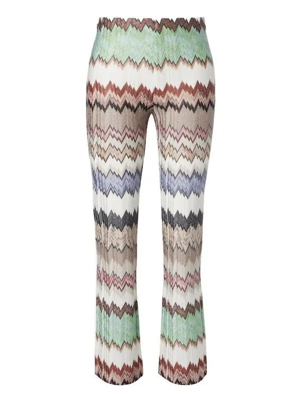 Missoni Zigzag Lamé Cropped Pants - Multicoloured