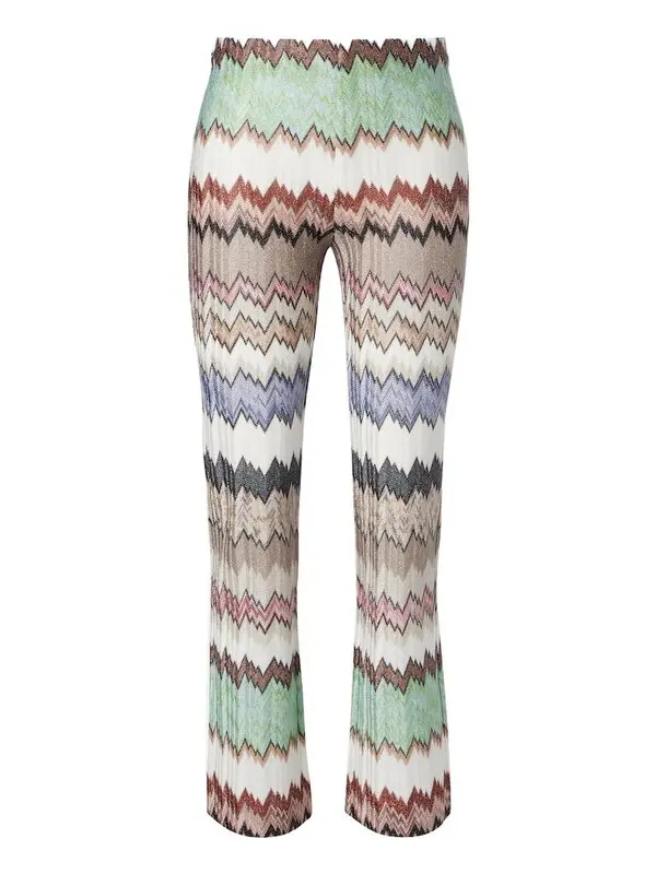 Missoni Zigzag Lamé Cropped Pants - Multicoloured