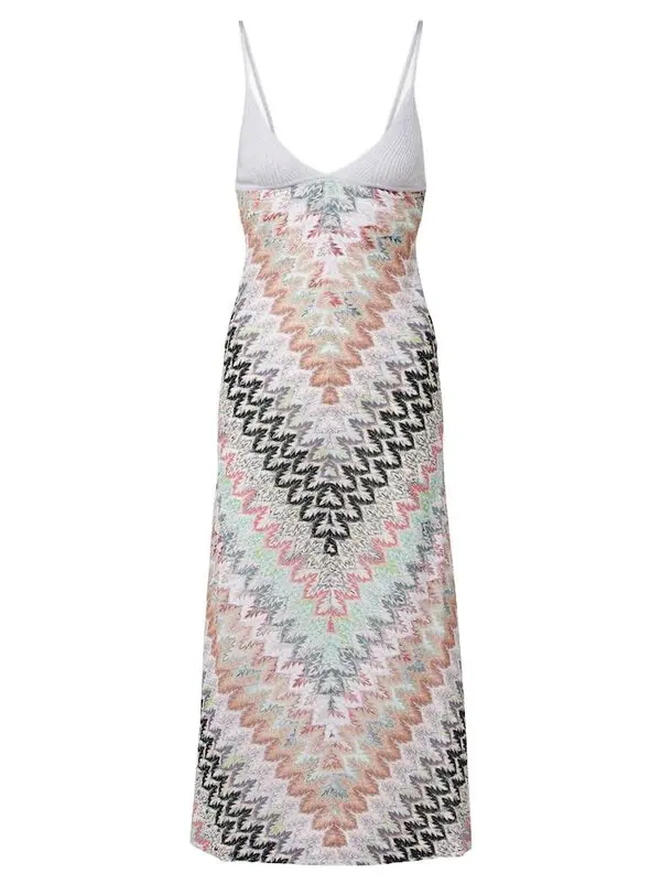 Missoni Zigzag Lamé Midi Dress - Multicoloured