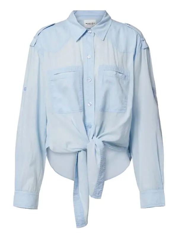 MARANT ETOILE Valiane Cotton Shirt - Blue