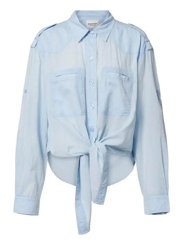 MARANT ETOILE Valiane Cotton Shirt - Blue