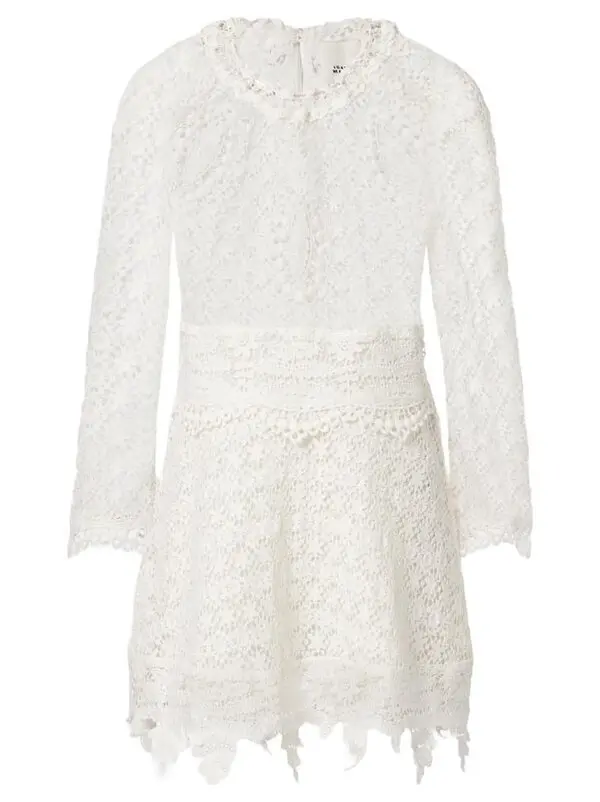 Isabel Marant Hizene Cotton Guipure Lace Minidress - White