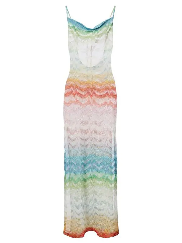 Missoni Open-knit Lamé Maxi Dress - Multicoloured