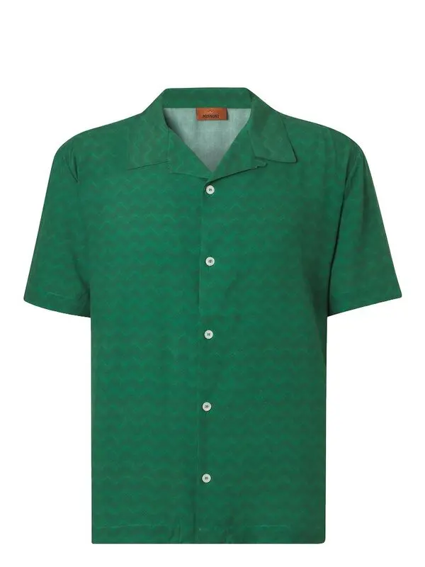 Missoni Zigzag Bowling Shirt - Green