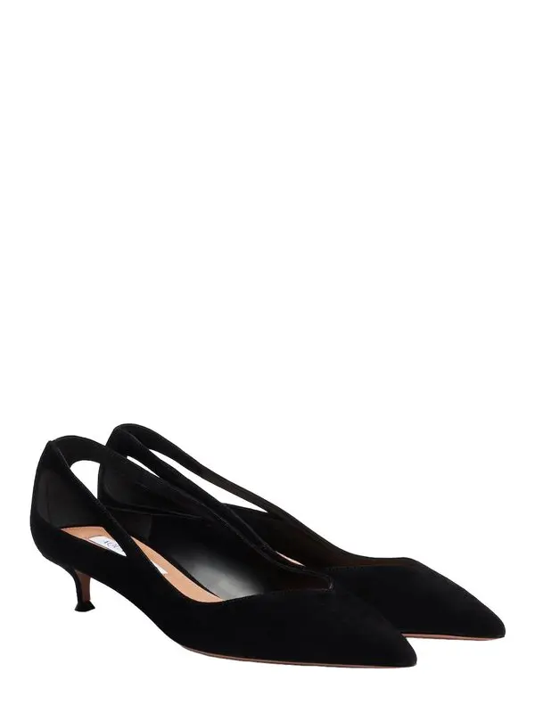 AQUAZZURA Suede Sheeva 30 Pumps - Black