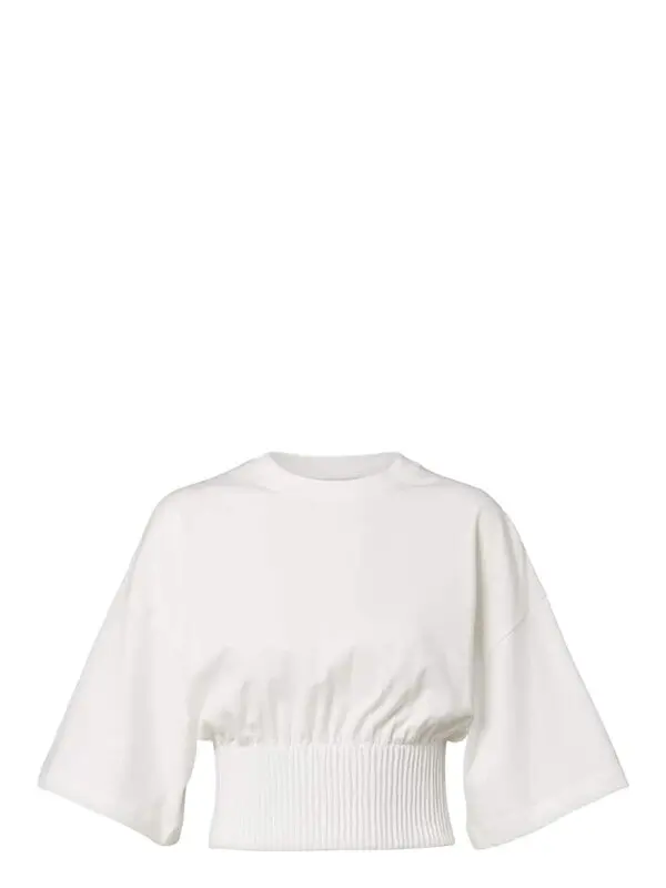 Sportmax Fosco Cotton Jersey Top - White