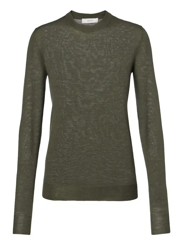 JOSEPH Cashmere Crewneck Sweater - Green