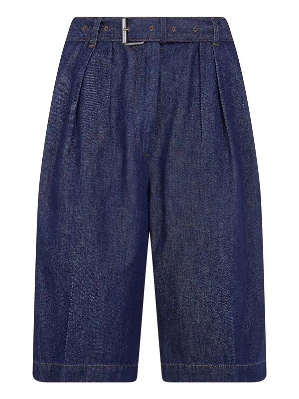 Dries Van Noten Peaches Bis Denim Shorts - Blue