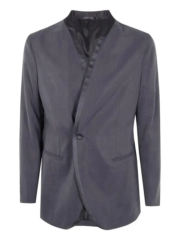 Giorgio Armani Classic Silk-blend Jacket - Black