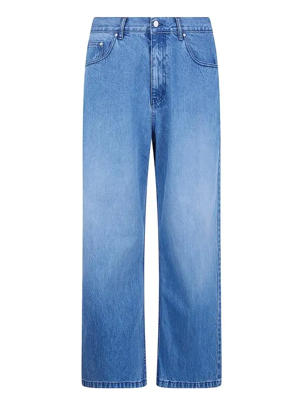 ARTE ANTWERP Logo Pocket Straight Leg Pants - Blue