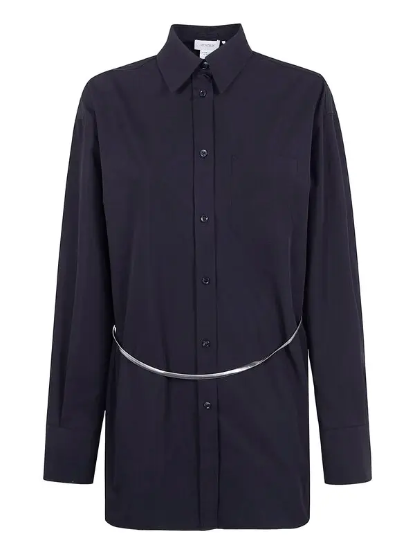 Max Mara Spxnespola Poplin Cotton Classic Shirt - Black