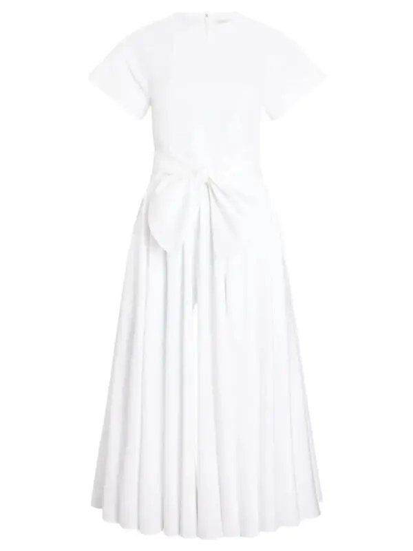 Patou Knot Detail Midi Dress - White