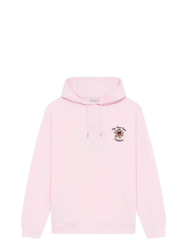Drole De Monsieur Slogan Rose Hoodie - Pink