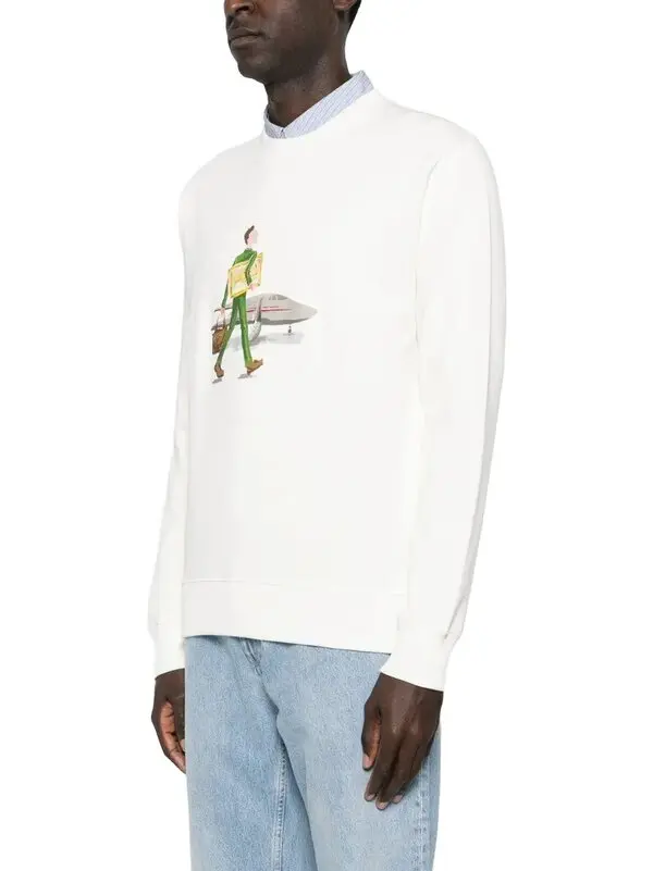 Drole De Monsieur L'homme Au Tableau" Sweatshirt - White
