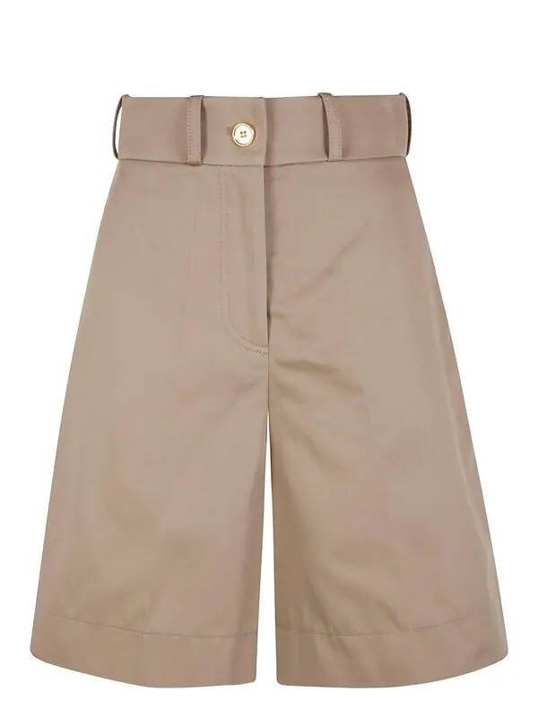 Patou Bermuda Trousers - Beige