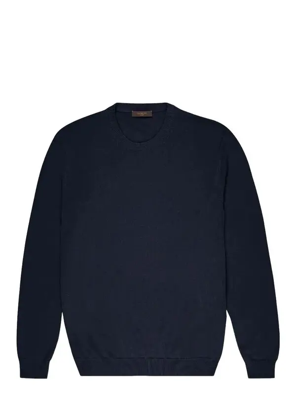 ZANONE Slim-fit Round Neck Sweater - Blue