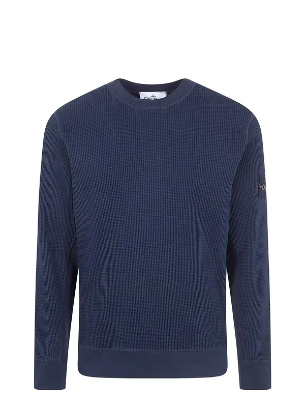 Stone Island Round Neck Sweatshirt - Blue